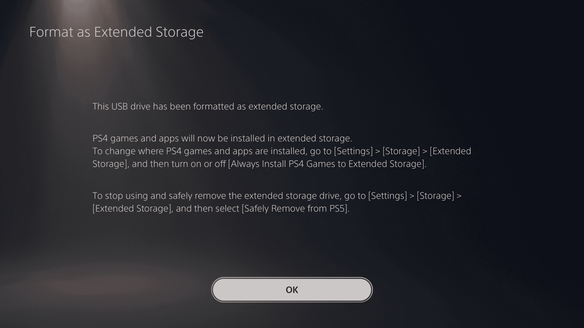 How to configure Extended Storage on the PlayStation 5