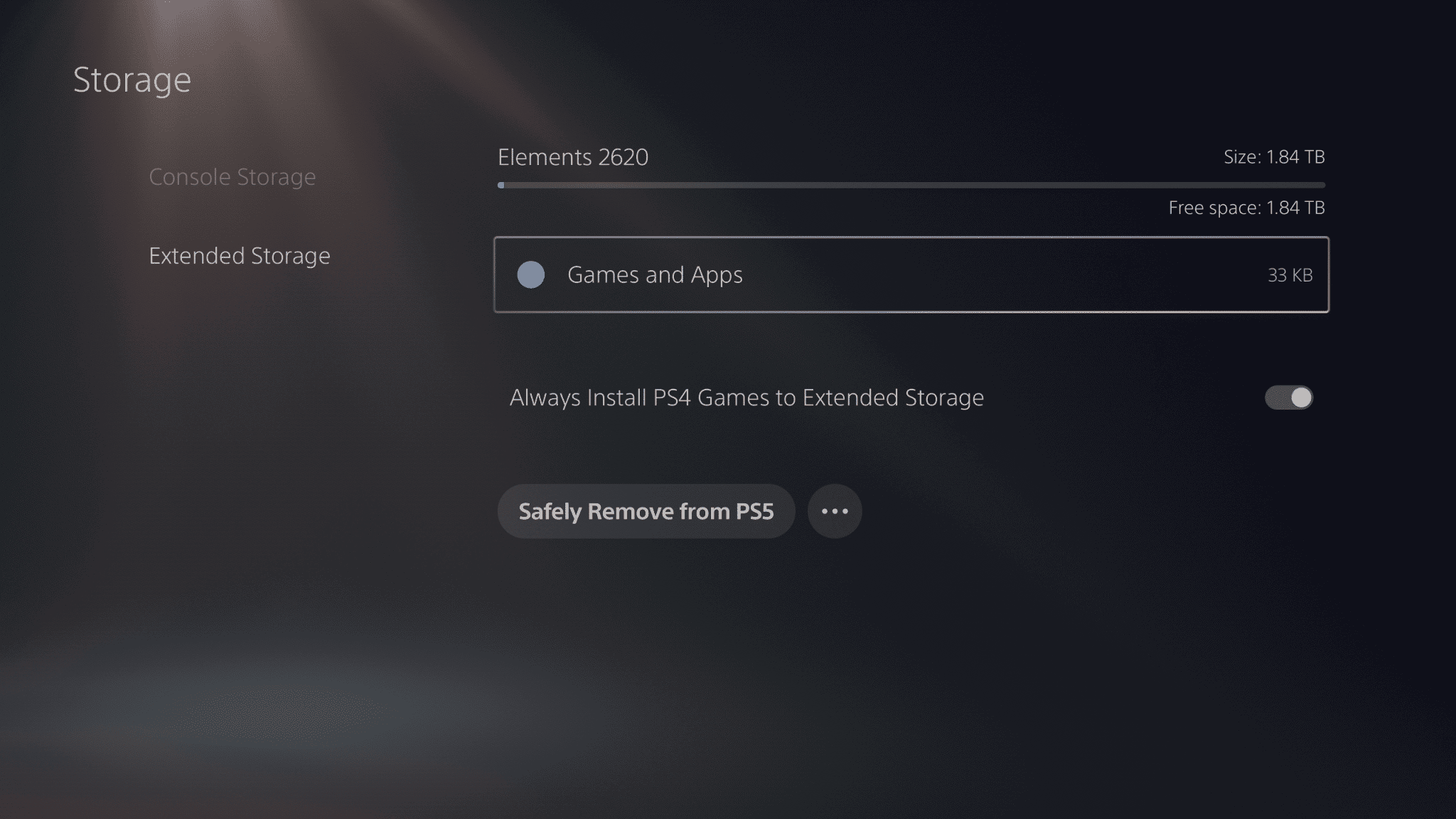 How to configure Extended Storage on the PlayStation 5