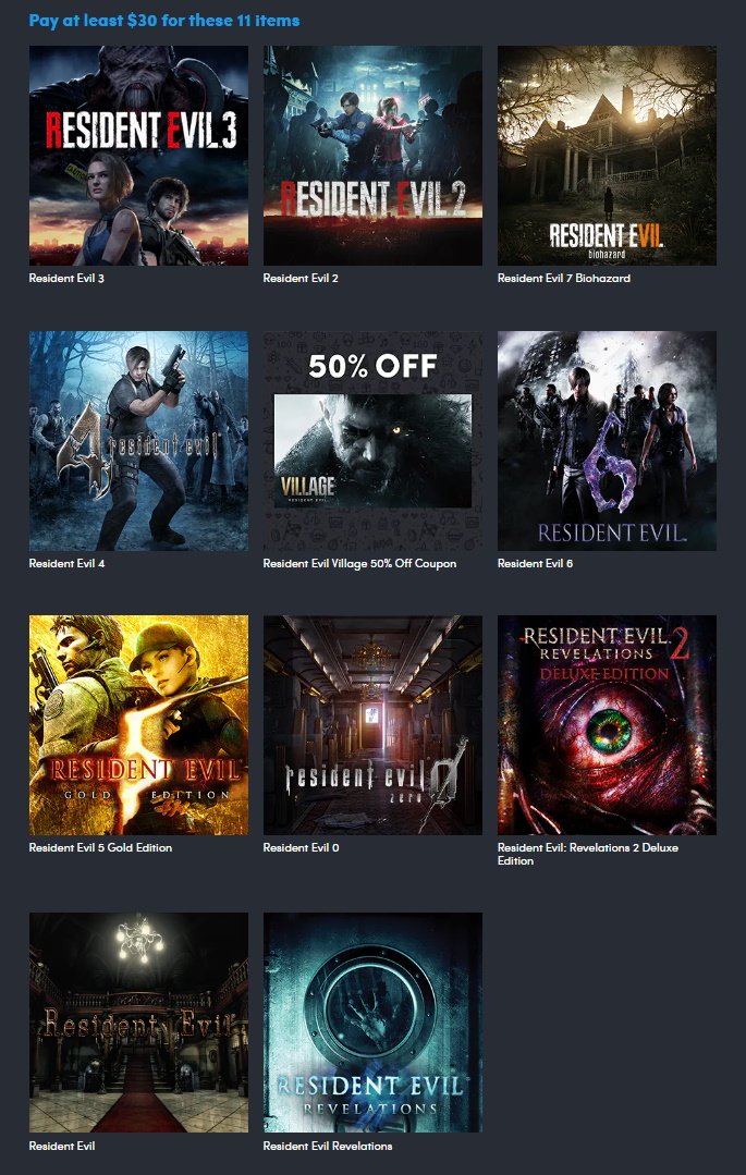 Grab Most of the Resident Evil Games Available for PC For just $30