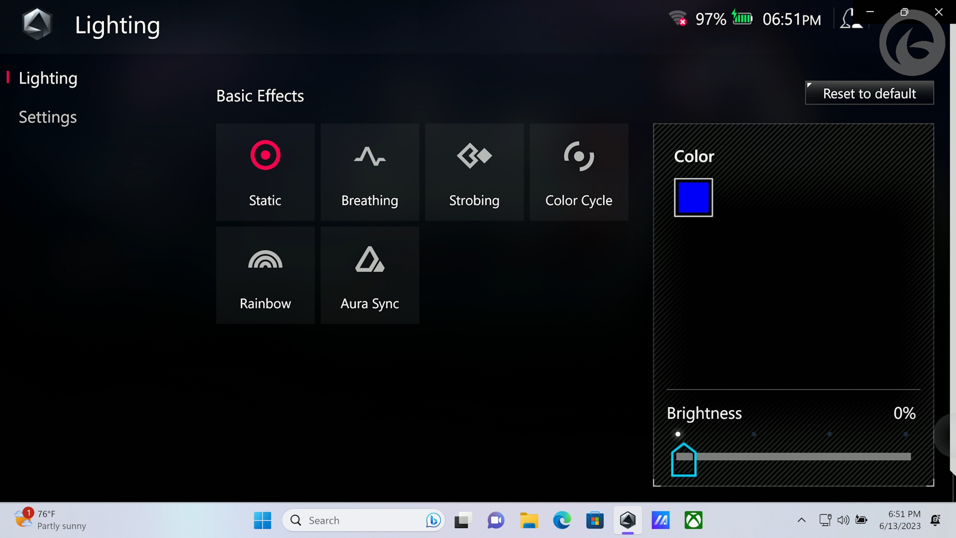 How to disable the RGB lighting on the Asus ROG Ally