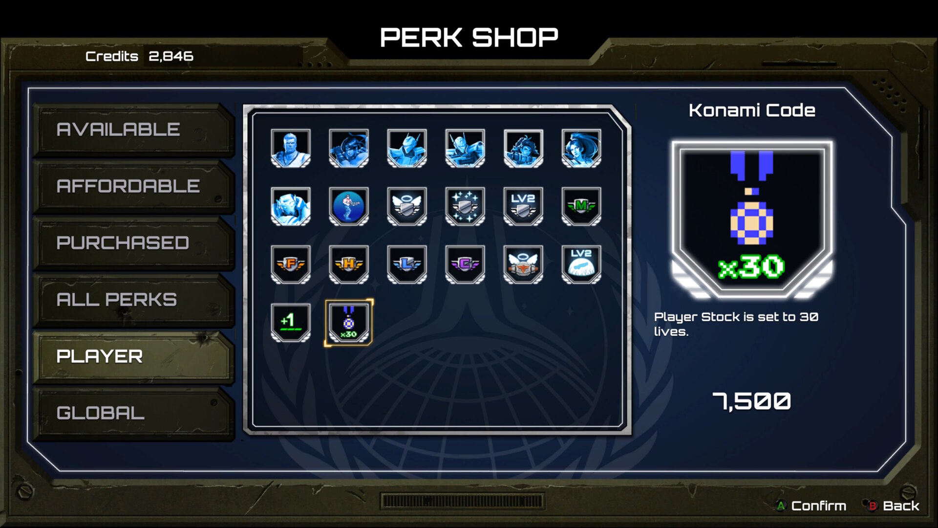 How to perform the Konami Code in Contra: Operation Galuga